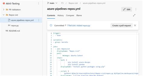 getting the complete list of repository names and details in azure