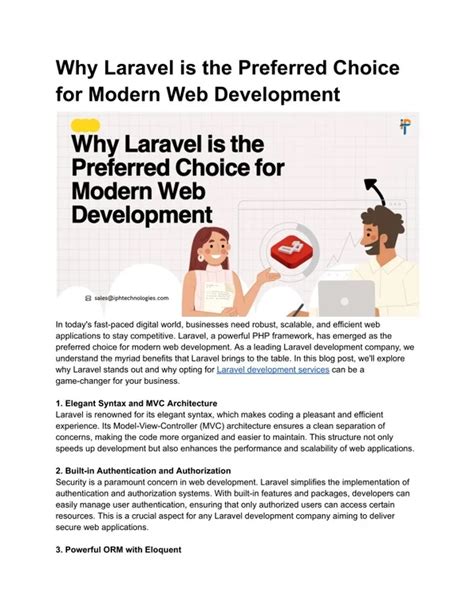 Ppt Why Laravel Is The Preferred Choice For Modern Web Development Powerpoint Presentation