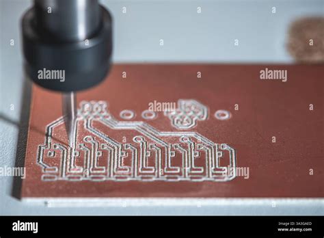 Machine With Numerical Control Cnc Carries Out Milling Of Printed