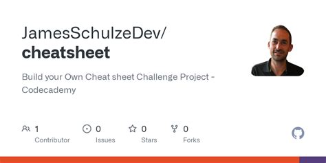 Github Jamesschulzedevcheatsheet Build Your Own Cheat Sheet Challenge Project Codecademy