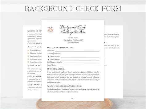 Background Check Consent Form Template Authorization Form For Background Check Verification