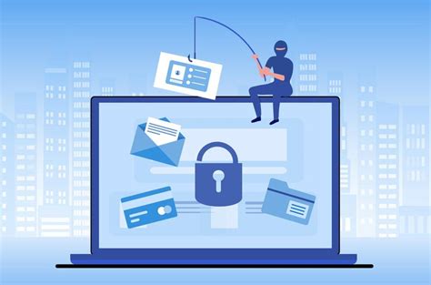 premium vector phishing scam hacker crime attack and personal data