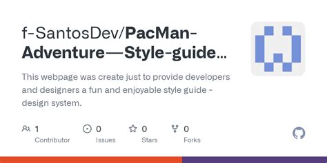 Github F Santosdevpacman Adventure Style Guide Design System This Webpage Was Create
