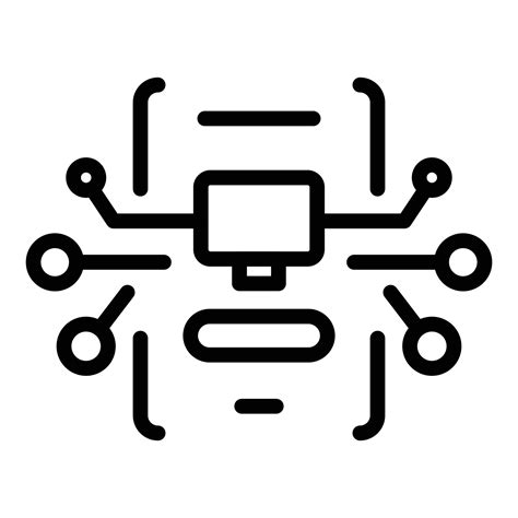 Blockchain System Icon Outline Style 15895599 Vector Art At Vecteezy