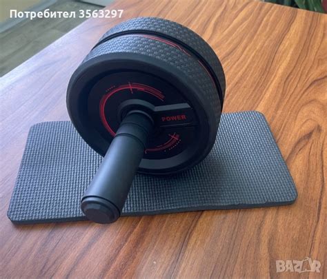 Колело за Коремни Мускули Тренировка за Корем с Подложка Abs Roller Wheel Упражненията за