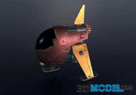 3d Model Sci Fi Jet Drone Pbr