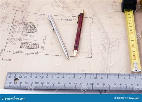 Architectural Design Tools Stock Image Image Of Architecture 3882339