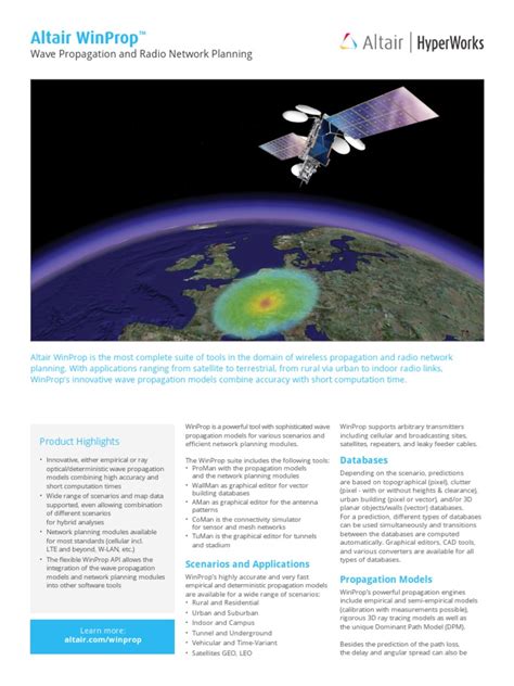Altair Winprop Wave Propagation And Radio Network Planning Pdf