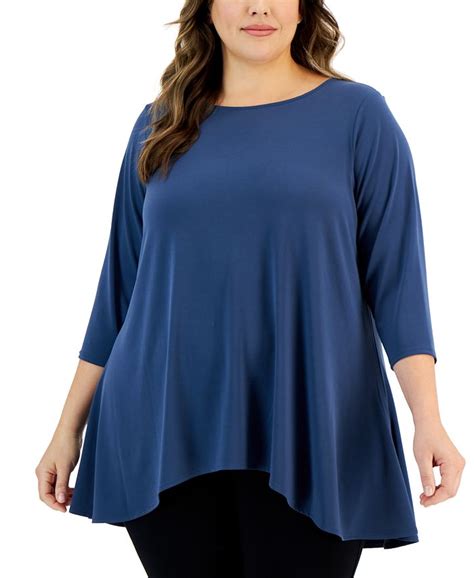 Alfani Plus Size Solid Swing Top Created For Macys Macys