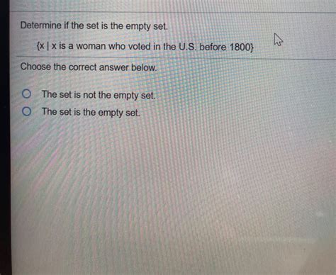 Solved Determine If The Set Is The Empty Set Ho X X Is A Chegg Com