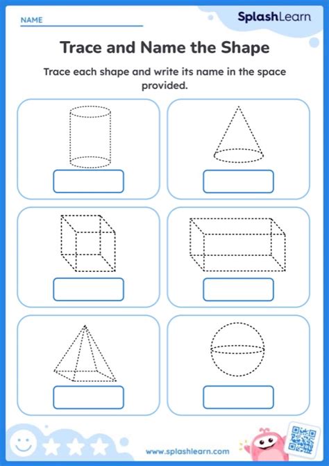 3d shapes worksheets free and printable splashlearn