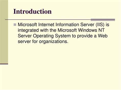 PPT Microsoft Internet Information Server IIS PowerPoint Presentation ID