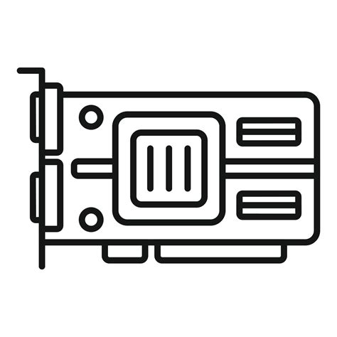 Cpu Video Card Icon Outline Vector Computer Gpu Vector Art At Vecteezy