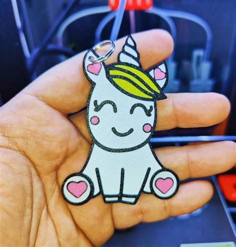 Unicorn Keychain By Mc2 Project3d Download Free Stl Model