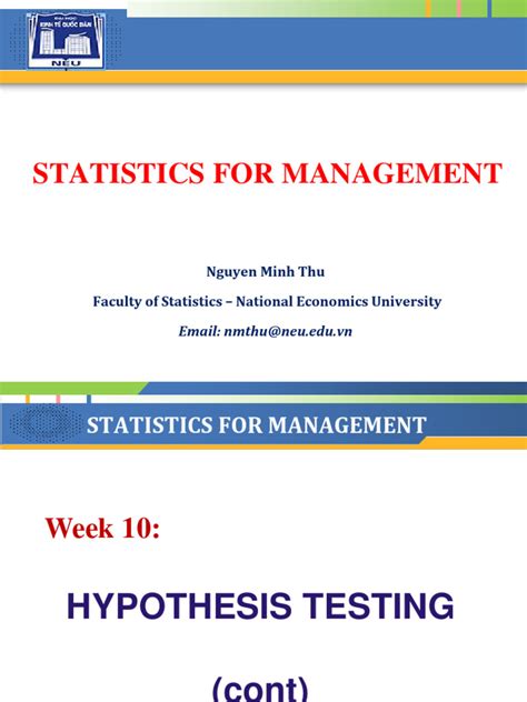 Week 10 Send Pdf Statistics Hypothesis