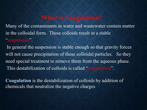 Coagulation And Flocculation Pptx