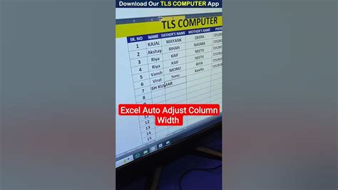 Excel Auto Adjust Column Width In 5 Sec Excel Viral Exceltips Msword Computer Youtube