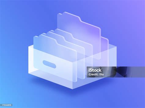 데이터베이스 문서 파일 서버 투명 Glassmorphism 파일 폴더 3d 디자인 파일에 대한 스톡 벡터 아트 및 기타 이미지 파일 3차원 형태 문서 Istock