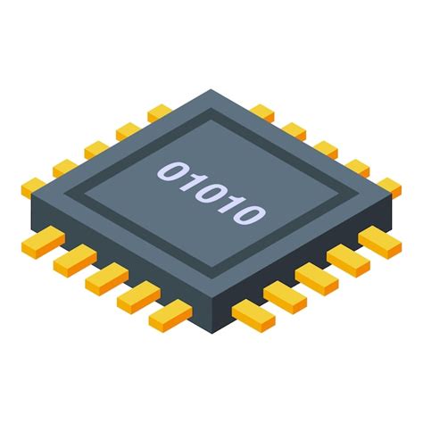 Premium Vector Isometric 3d Microchip Vector Illustration