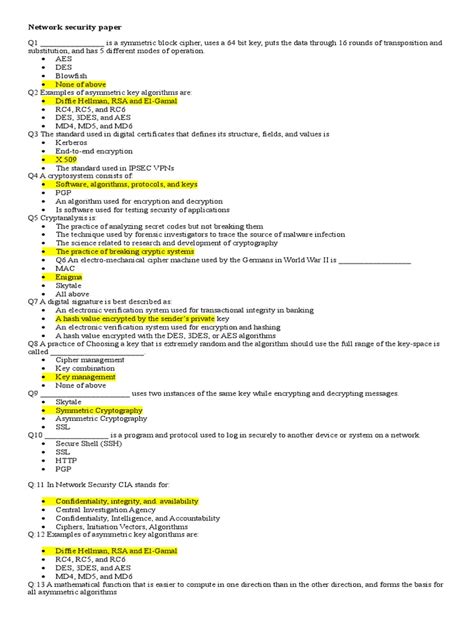 Mcqs Cs 707 Paper Solved Pdf Key Cryptography Public Key