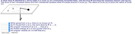 Solved A Small Mass M Attached To A String Slides In A