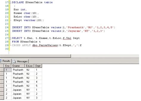 Sql Split Delimited Columns Using Xml Or Udf Function Prashanth Jayaram