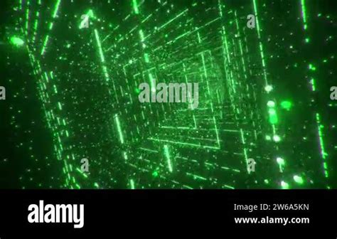 Digital Technology Tunnel 3D Big Data Digital Square Corridor With