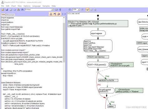 正版visustin V8 07 Pro Edition软件流程图生成器生成导出的yolo Py代码流程图 Visustinv8 Csdn博客