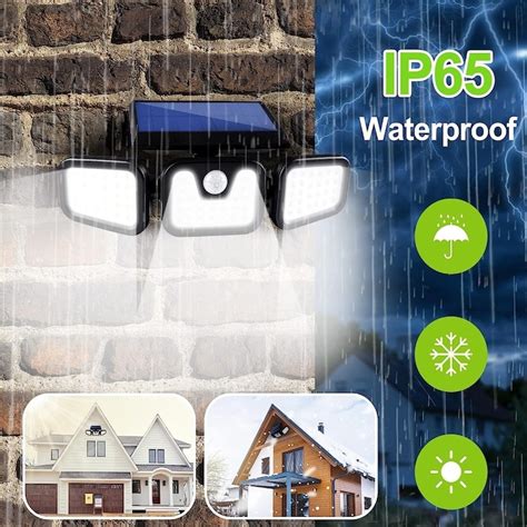 Комплект от 8 соларни лампи Triple Velixo® с вграден соларен панел 74 Smd светодиода 360