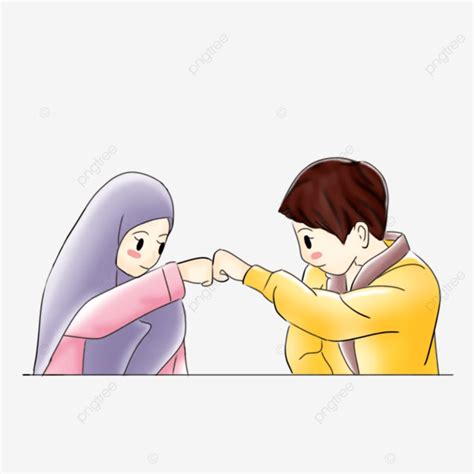 십대 커플이 두 손을 하이파이브하는 그림 십대 커플의 그림 두 손 하이 파이브 커플 그림 부끄러워하며 하이파이브하는 커플의 일러스트 Png 일러스트 및 Psd 이미지