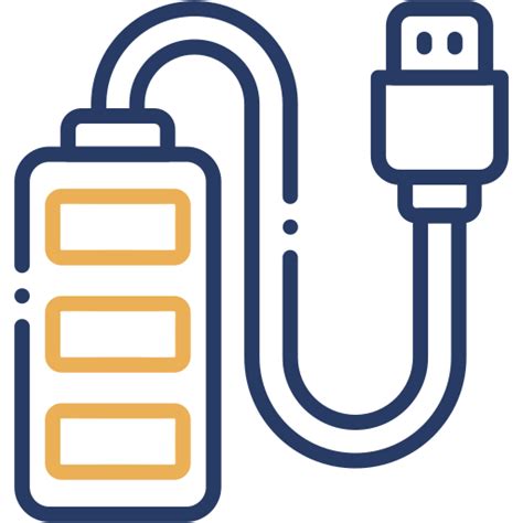 Usb Hub Generic Color Outline Icon