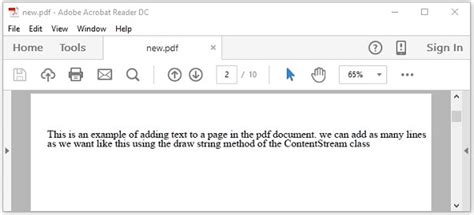 Pdfbox添加多行 入门教程 无涯教程网
