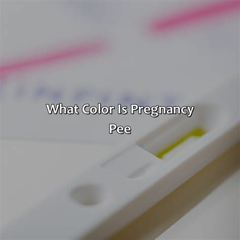 What Color Is Pregnancy Pee What Color Is Pregnancy Pee
