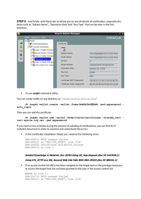 Uploading Certificate With Oracle Wallet Manager And Orapki Utilities