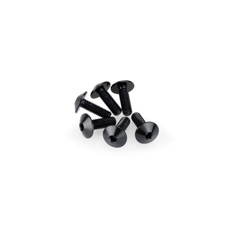 Kit 6 Tornillos M5x15 Diam Cabeza 118mm Negro