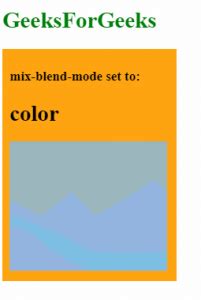 CSS Mix Blend Mode Property GeeksforGeeks
