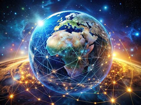 Illuminated Digital Earth A Futuristic Visualization Of Global Connectivity And Data Flow