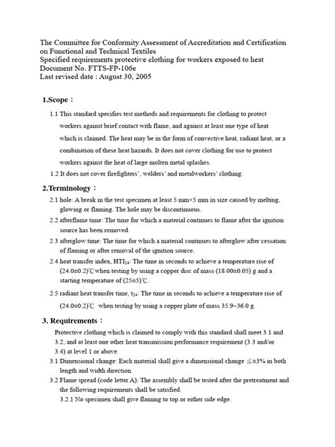 Requerements For Heat Workers Pdf Density Personal Protective Equipment