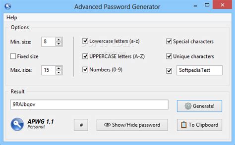 Advanced Password Generator Download Softpedia