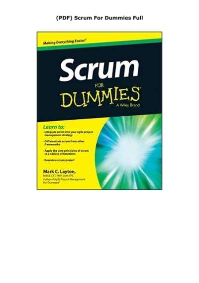 Pdf Scrum For Dummies Full