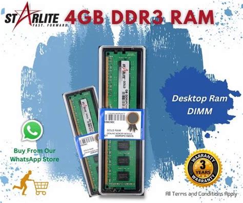 Starlite Gold GB DDR Desktop Ram DIMM MHz MHz Mhz Mhz At Piece In