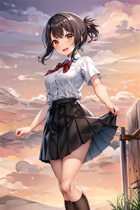 Miyamizu Mitsuha Kimi No Na Wa Image By Sephiaton Zerochan Anime Image Board