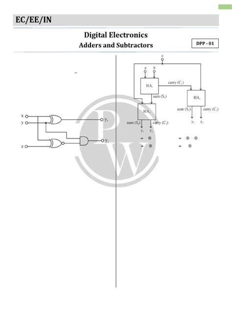 Adder And Subtractor Dpp 01 Parakram Gate 2024 Electrical Weekend