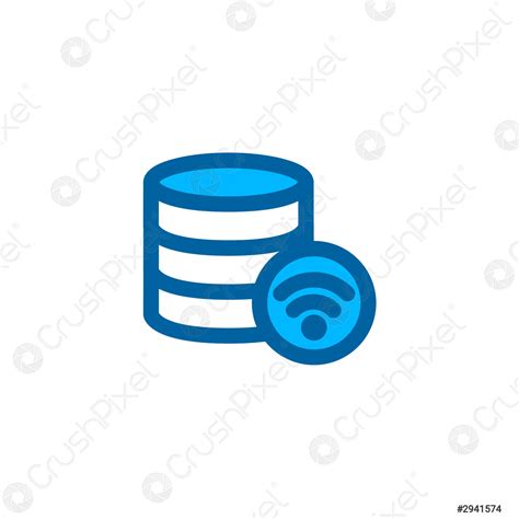 Database Connection Icon In Blue Color Style Connection And Network Stock Vector 2941574