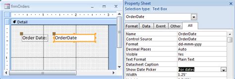 ms access 2007 popup calendar in a form subform