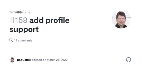 Add Profile Support · Issue 158 · Lensapp Lens · Github