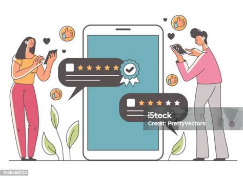 피드백 고객 경험 비율 콘텐츠 검토 개념 마케팅 서비스 품질 평가 개인 의견 라인 아트 스타일 벡터 만화 그래픽 디자인 요소