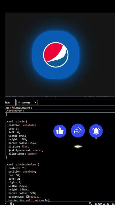 Pepsi Product Card Made With Html And Css Only Shorts Youtube
