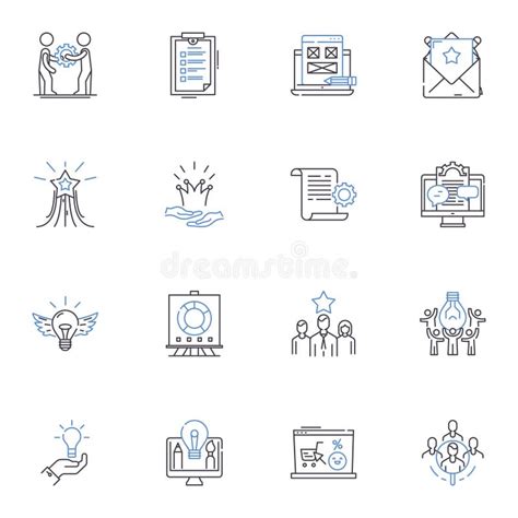 Sales Firm Line Icons Collection Profit Growth Leads Revenue Targets Prospects Sales