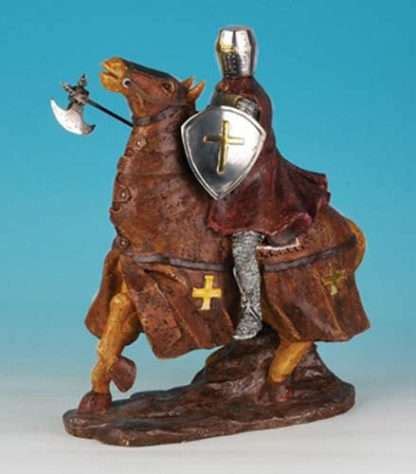Discontinued Templar Knight Mounted Seneschal Officer Statue By Marto